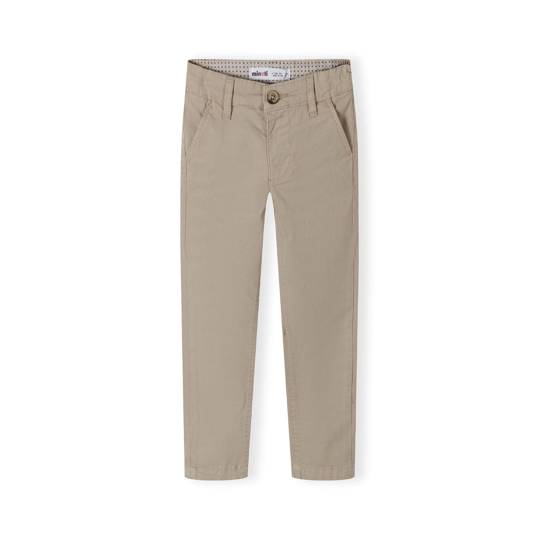 Boys Chino Pants Grey with Front Back Pockets Slim Cut | 2-14Y | Minoti